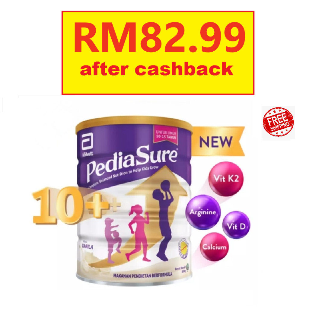 24[RM82.99 after cashback] Pediasure 10 + Plus Vanilla 800g (EXP 1/27) Pediasure chocolate 800g ...