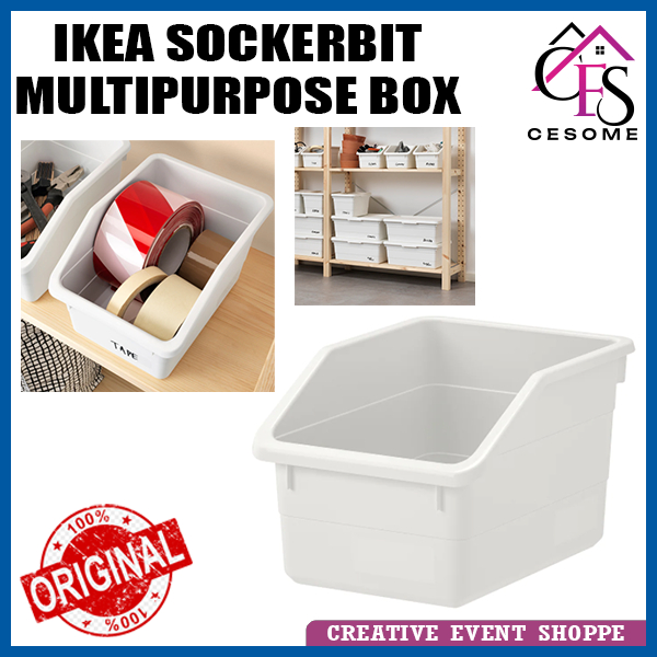 IKEA SOCKERBIT Box With Lid Storage Organizer Multipurpose Storage Box ...