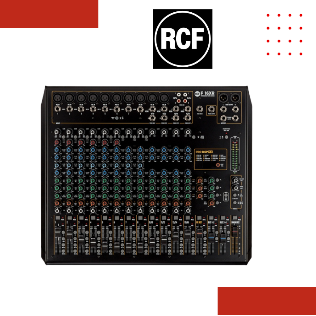 RCF F16XR 16-CHANNEL MIXING CONSOLE WITH MULTI-FX & RECORDING | Shopee ...