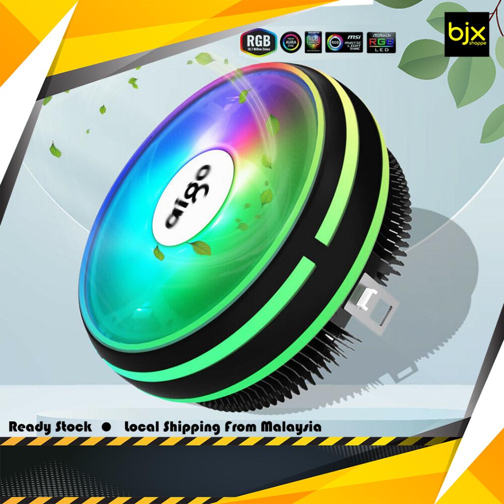 Aigo CPU Cooler 120mm PWM 12V SYNC RGB LED Fan CPU Air Cooling Computer ...