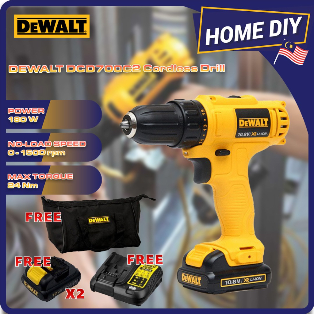 DEWALT DCD700C2 LITHIUM-ION CORDLESS BATTERY DRILL/DEWALT 12V MAX ...