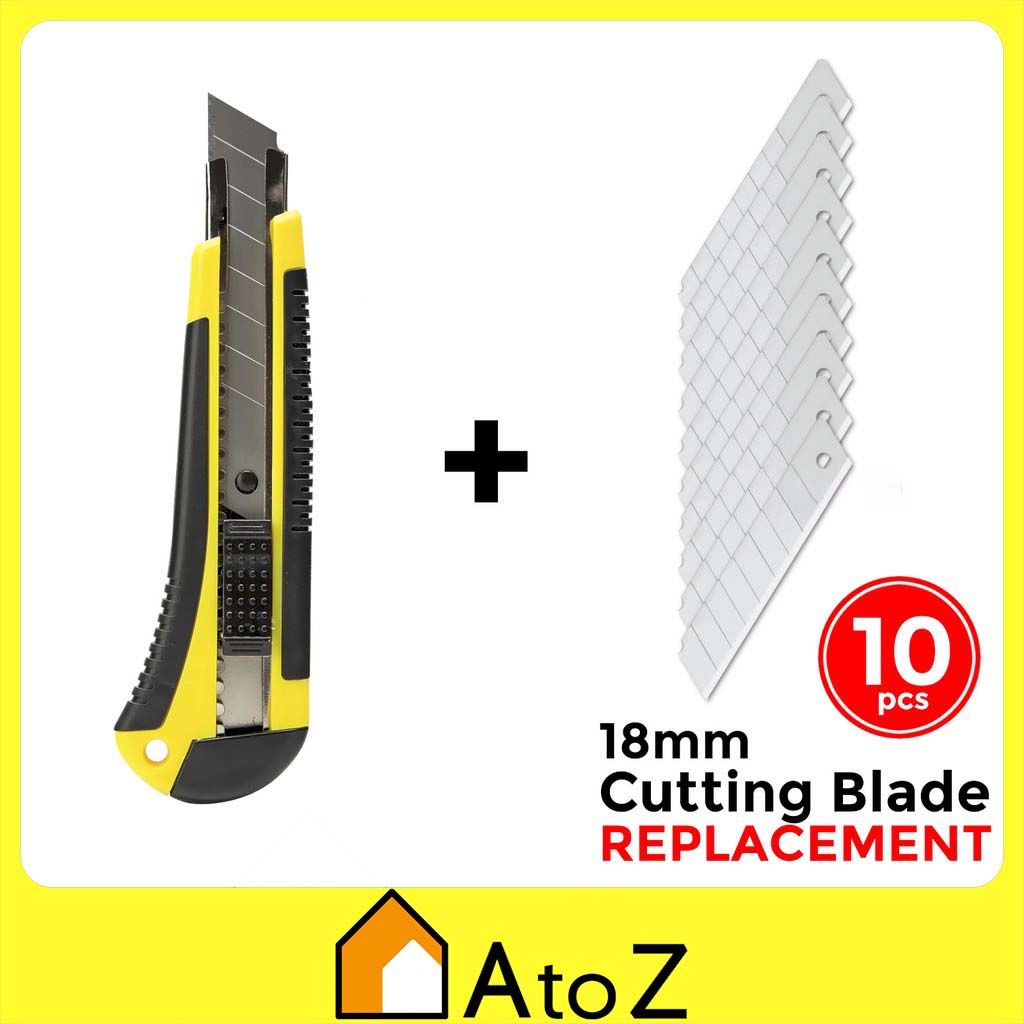 【HEAVY DUTY】 18mm Cutter Knife Paper Cut Blade / Pisau Pemotong / Pisau ...