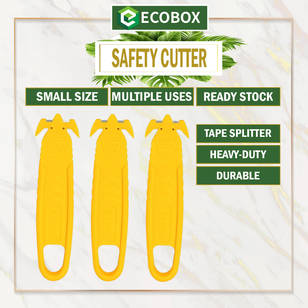 ECOBOX Safety Cutter Multi-purpose Safety Wrap Unboxing Cutter Steel ...