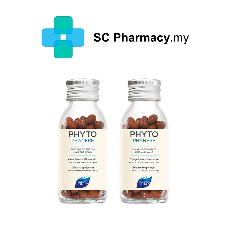 PHYTO Phytophanere 100% Natural Hair Loss Thinning Dietary Supplement 2 ...