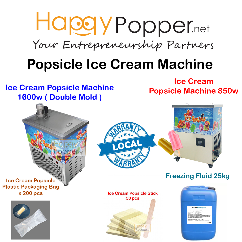 Happypopper Commercial Stainless Steel Ice Ice Cream Popsicle Machine ...