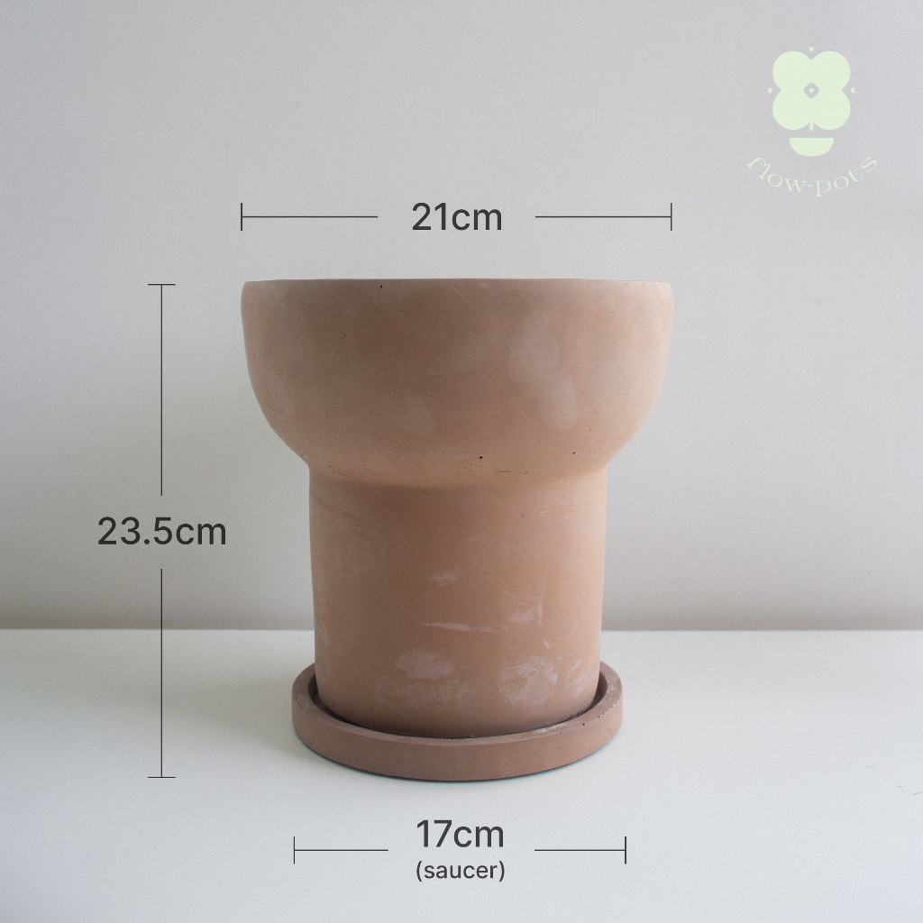 Flow-pots Plant Pot Shroom Large (Saucer included) | Shopee Malaysia