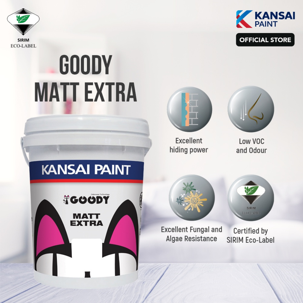 Kansai Paint Goody Matt Extra 5L/15 (for interior) | Shopee Malaysia