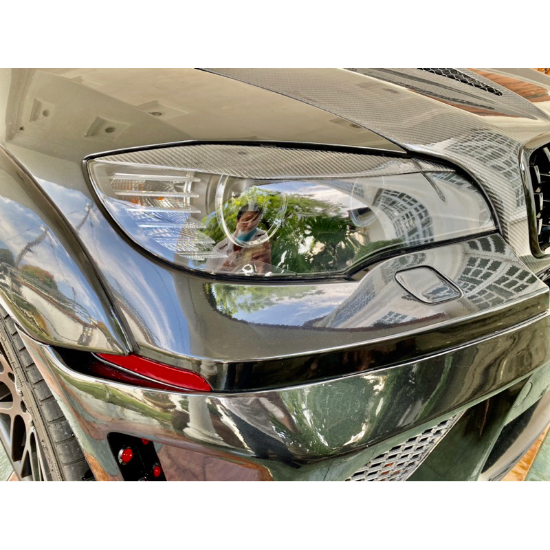 BMW E70 E71 X5 X6 2008 - 2014 carbon fiber eyelid eyelip eye lid lip ...