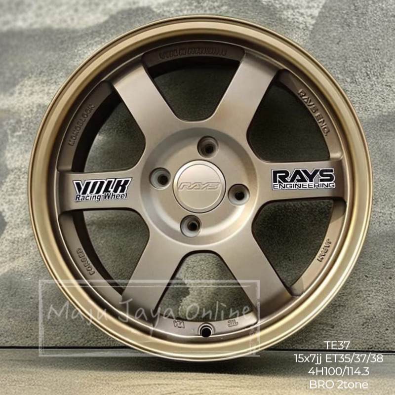 NEW SPORT RIM 15” RAYS TE37 15Inch 4,5H100/114(1set 4pcs)Proton Wira ...