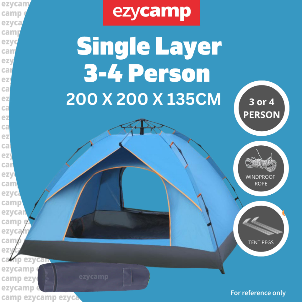 Khemah Camping Tent Waterproof Camping Automatic Outdoor Camping ...
