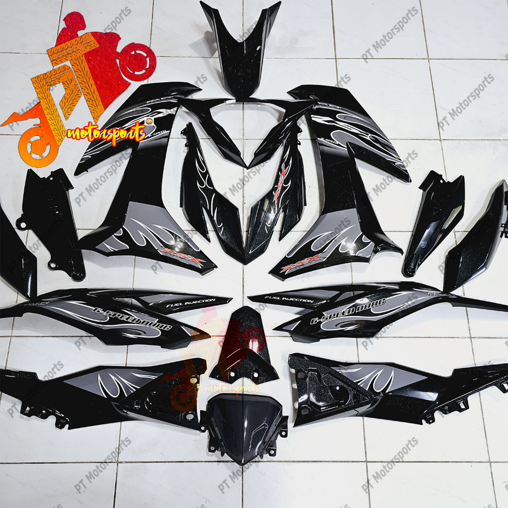 Honda RSX150 RSX 150 RS X Cover Set Black Nardo Batman Grey Api Hitam ...