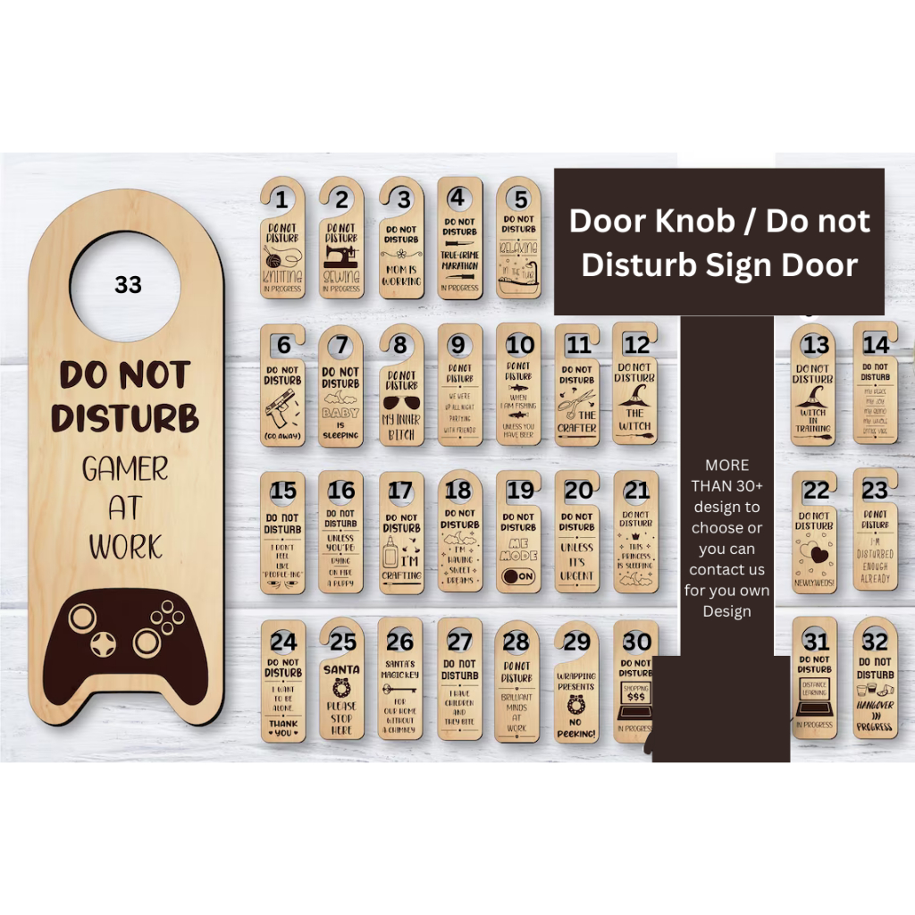 Do Not Disturb Sign Door Engrave Wood | homestay/hotel door sign ...