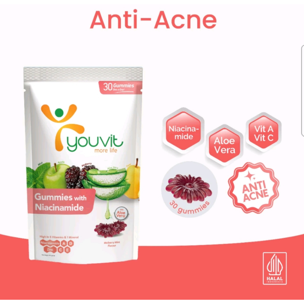 Youvit Gummies - Collagen/Niacinamide/Biotin (Anti-aging, Anti-Acne ...