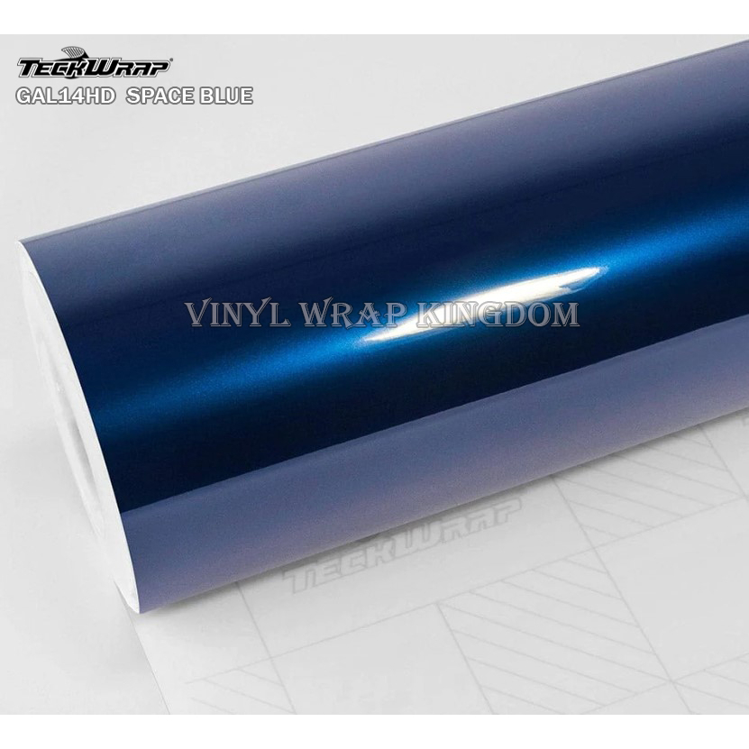 TECKWRAP USA GAL14-HD Gloss Aluminium SPACE BLUE Premium Car Wrap Vinyl ...