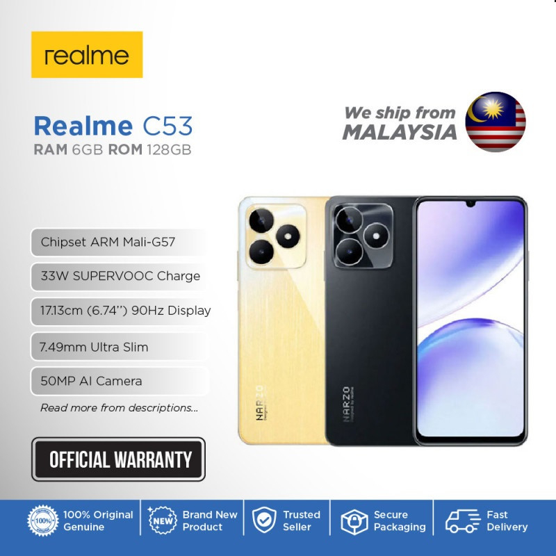 ORIGINAL Realme C53 (6+128) | 33 SUPERVOOC Charge | 5000mAh Battery ...