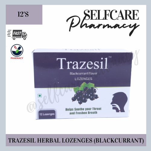 TRAZESIL HERBAL COUGH LOZENGES 12'S (BLACKCURRANT) | Shopee Malaysia