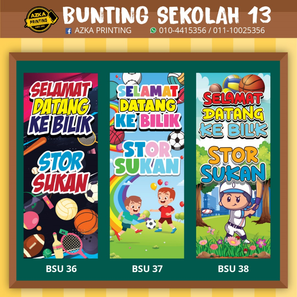 BUNTING PUSAT SUMBER SEKOLAH | STOR SUKAN SEKOLAH | BUNTING SELAMAT ...