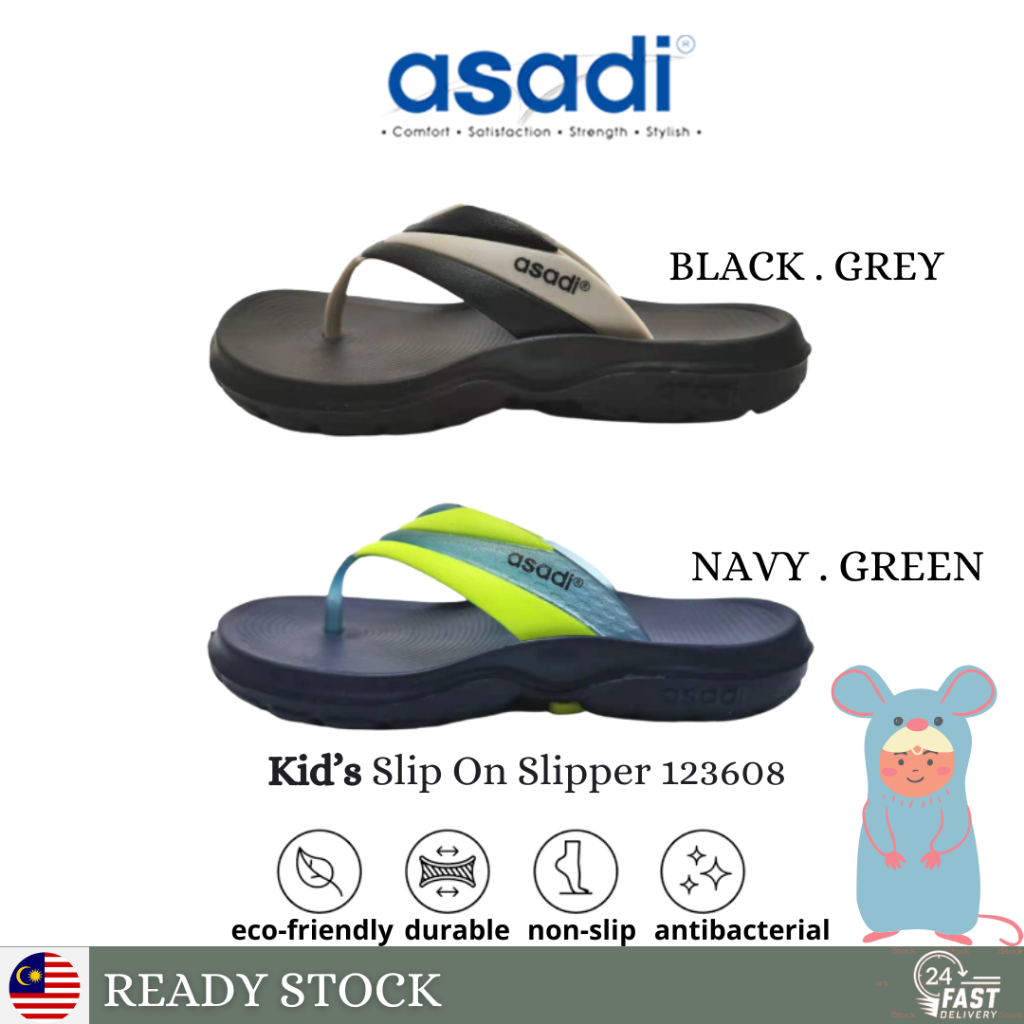 ASADI Kid Antislip & Lightweight Slipper CJA - 123608 | Selipar Budak ...