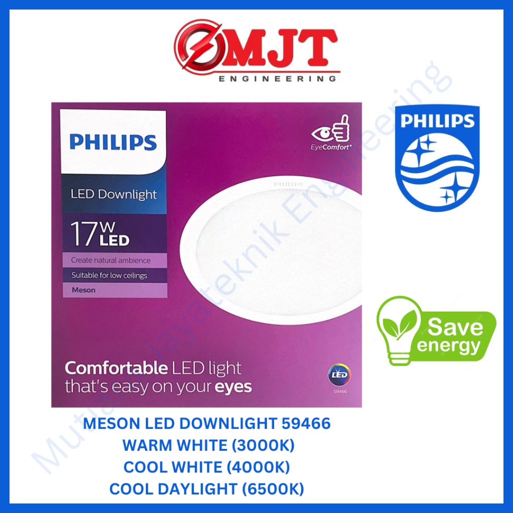 PHILIPS LED Downlight Meson 4" 5" 6" 8' 3000K 4000K 6500K Save Energy ...