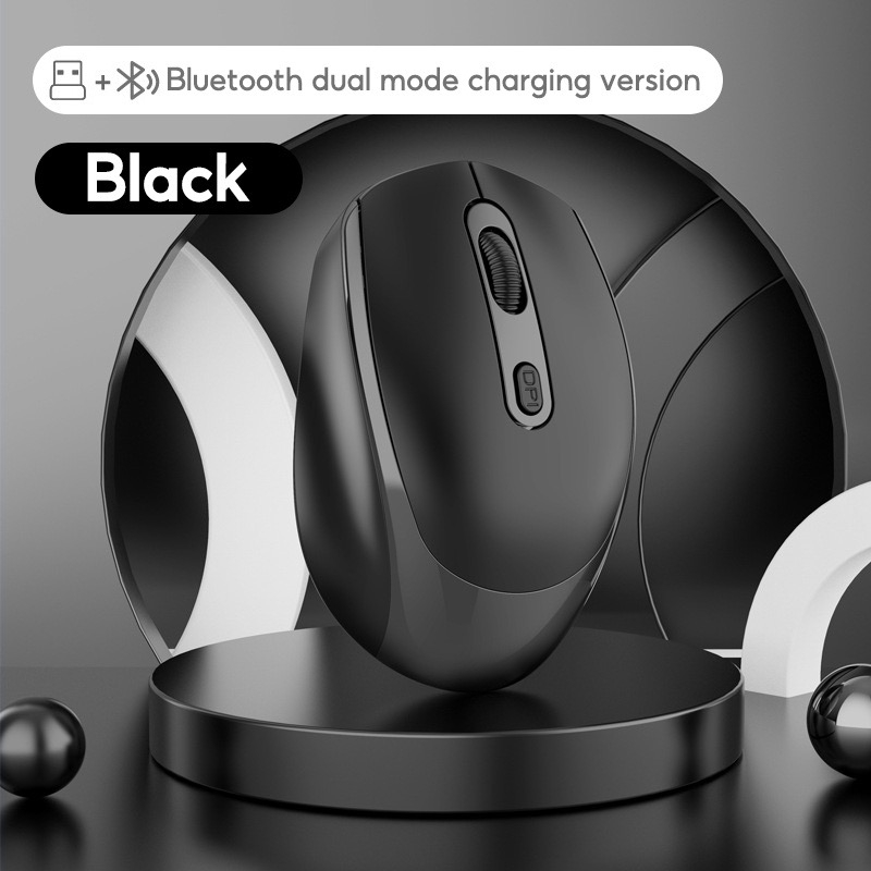 256 2.4G + Bluetooth Dual Mode Wireless Mouse Ergonomics Design ...