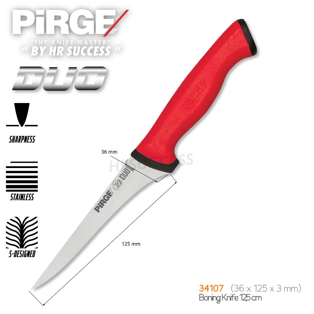 Pirge Boning Knife 12.5 cm/4.9'' (DUO34107) -PISAU BONING -PISAU LAPAH ...