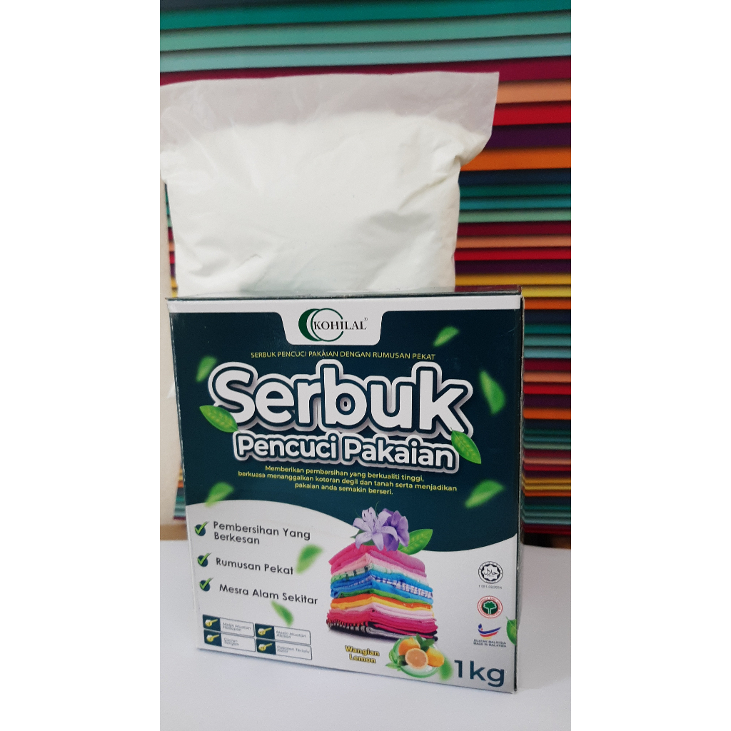 [KOHILAL] SERBUK PENCUCI FABRIK 1KG / PRODUK MUSLIM | Shopee Malaysia