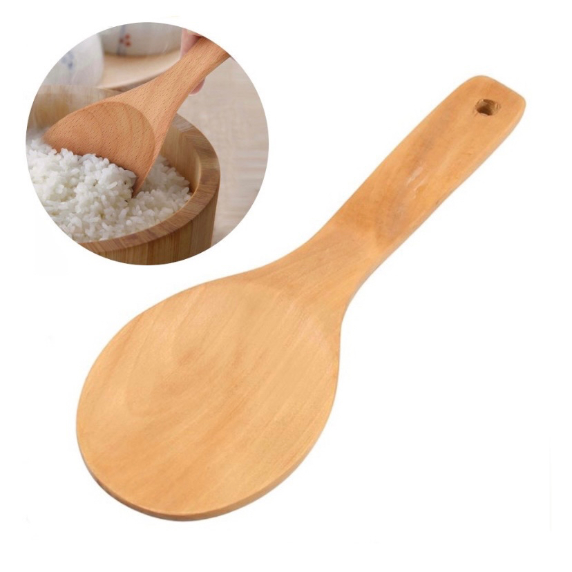 Wooden Rice Scoop / Serving Spoon / Wooden Ladle / Senduk Nasi Kayu ...