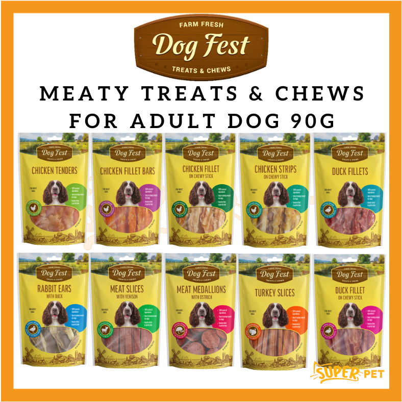 Dog Fest Meaty Treats & Chews for Adult Dogs 90g | Shopee Malaysia