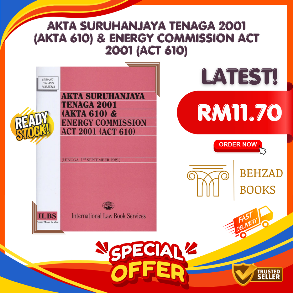 [Hingga 1hb September 2021] Akta Suruhanjaya Tenaga 2001 (Akta 610) & Energy Commission Act 2001 ...