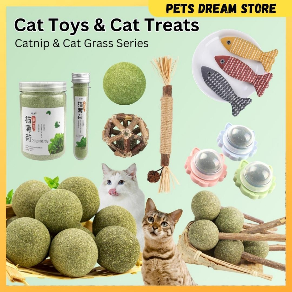 Cat Catnip Treats Cat Toy Catnip Cat grass rumput kucing cat fish toy catnip ball catmint cat ...