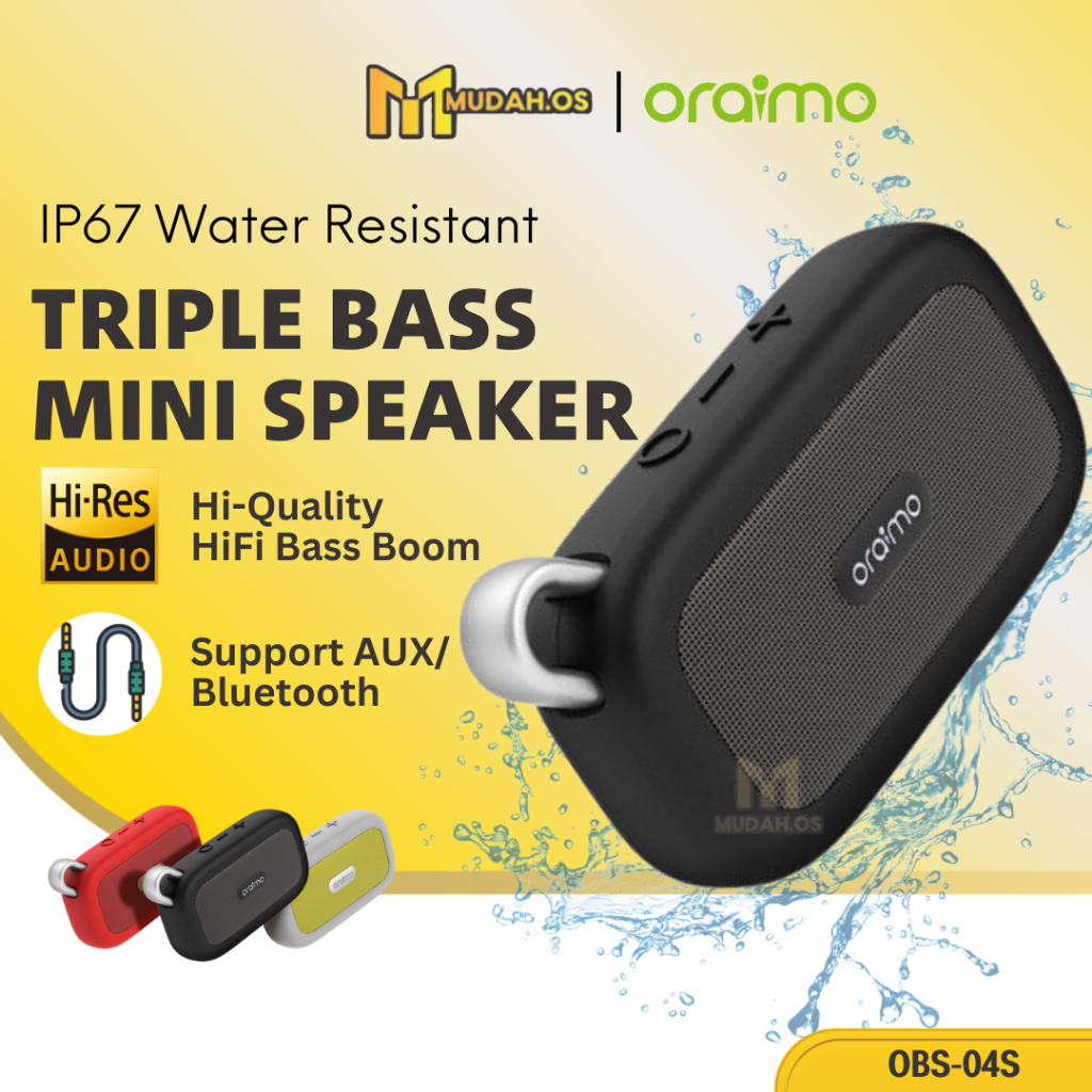 ORAIMO Speaker Wireless Speaker MD04S Super Bass Speaker Waterproof ...