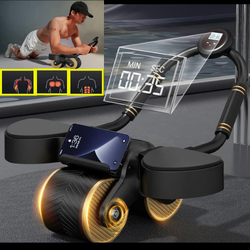 Abdominal 6pack Training Wheel Automatic Rebound Roll Abdominal ...