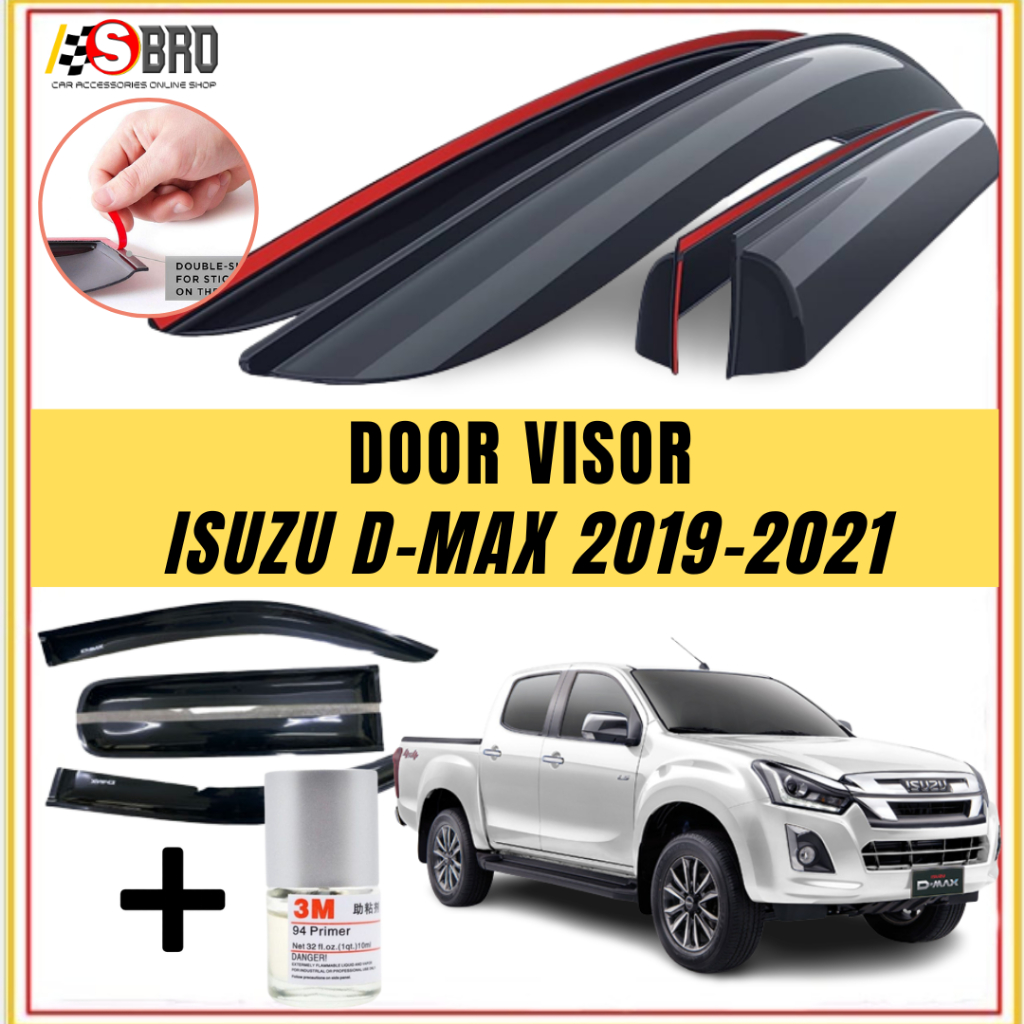 Isuzu D-Max 2019-2021 Door Visor Wind Deflector Air Press Window (4PCS ...