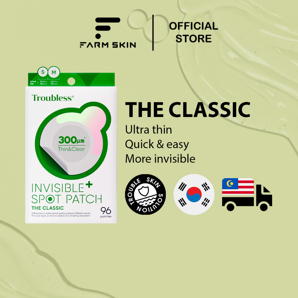 TROUBLESS Clear Acne Patches – The Classic (96 Patches) | Shopee Malaysia