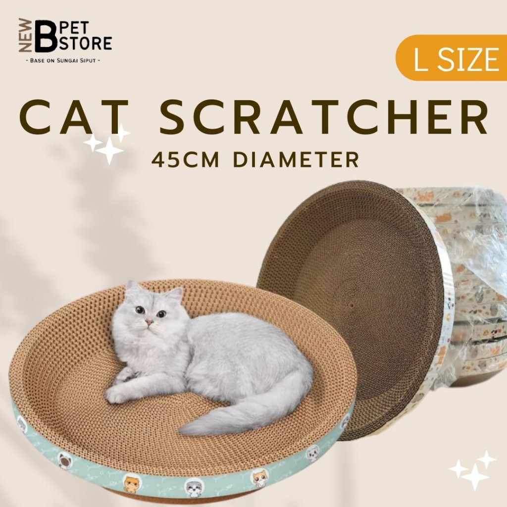 Cat Toys Cat Scratcher Bowl (45/50CM) Cat Scratching Board / Mainan ...
