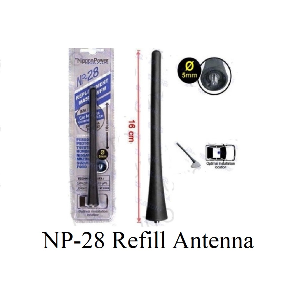 REFILL ANTENNA - NP-28 MYVI OLD 2005 - 2010 (16CM, NIPPON POWER) | Shopee Malaysia