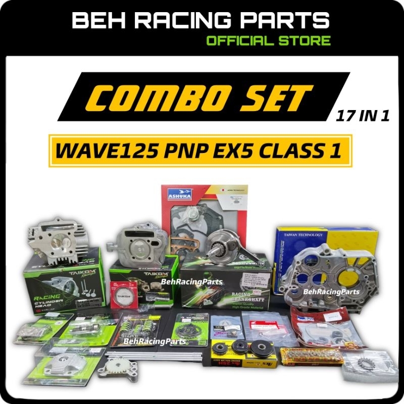 COMBO SET WAVE125 PNP EX5 CLASS 1 RACING CRANKSHAFT JET ROD 4MM /HEAD ...