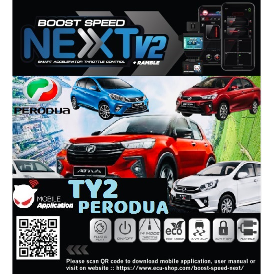 ECUSHOP Boost Speed Next Throttle Controller Perodua Myvi Bezza Axia ...