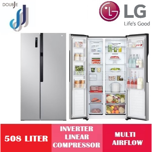 LG 508L Inverter Side-by-Side Refrigerator GC-B507PQAM | Shopee Malaysia