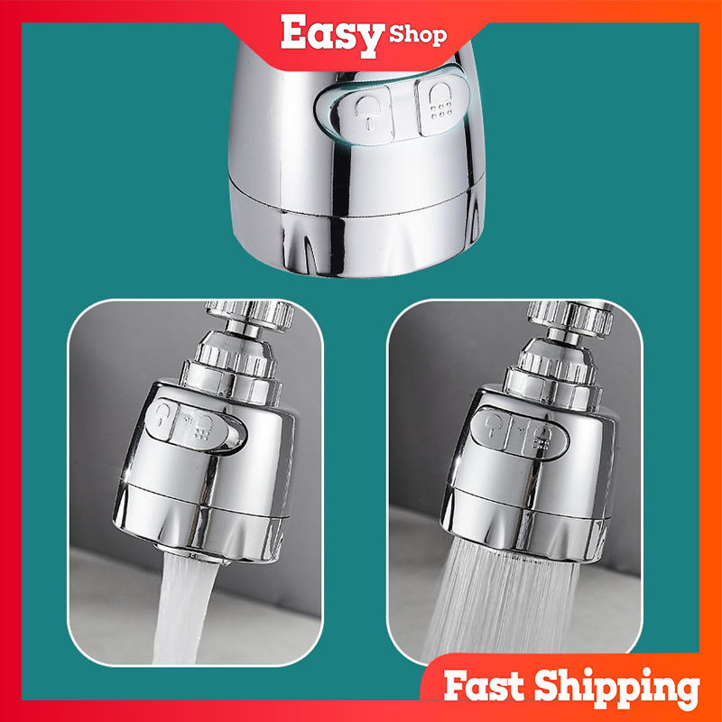 EASY Water Saving Faucet 3 Modes Anti Splash Rotatable Faucet Shower ...