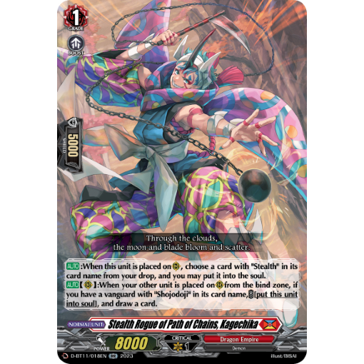 [EN] D-BT11/018EN Stealth Rogue of Chain Road, Kagechika Dragon Empire RR(English) Cardfight ...