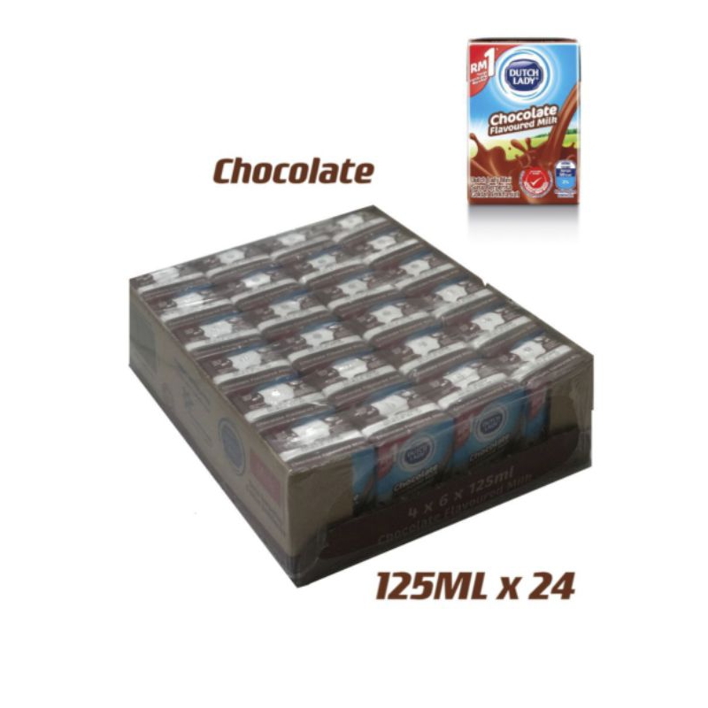 Dutch Lady Chocolate milk mini 125ML x 24(1ctn) | Shopee Malaysia
