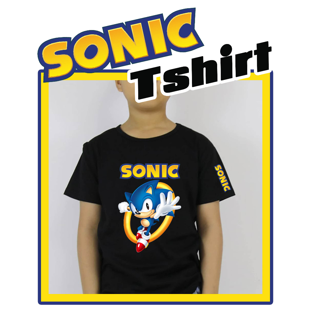 [Personalise Name] Tshirt Design Sonic The Hedgehog Kids Tshirt Jersey ...