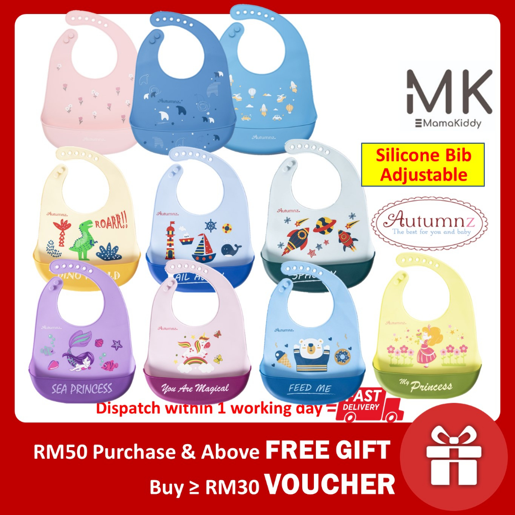 Autumnz Adjustable Soft Silicone Bib Baby / Kid 6m+ / Autumnz ...