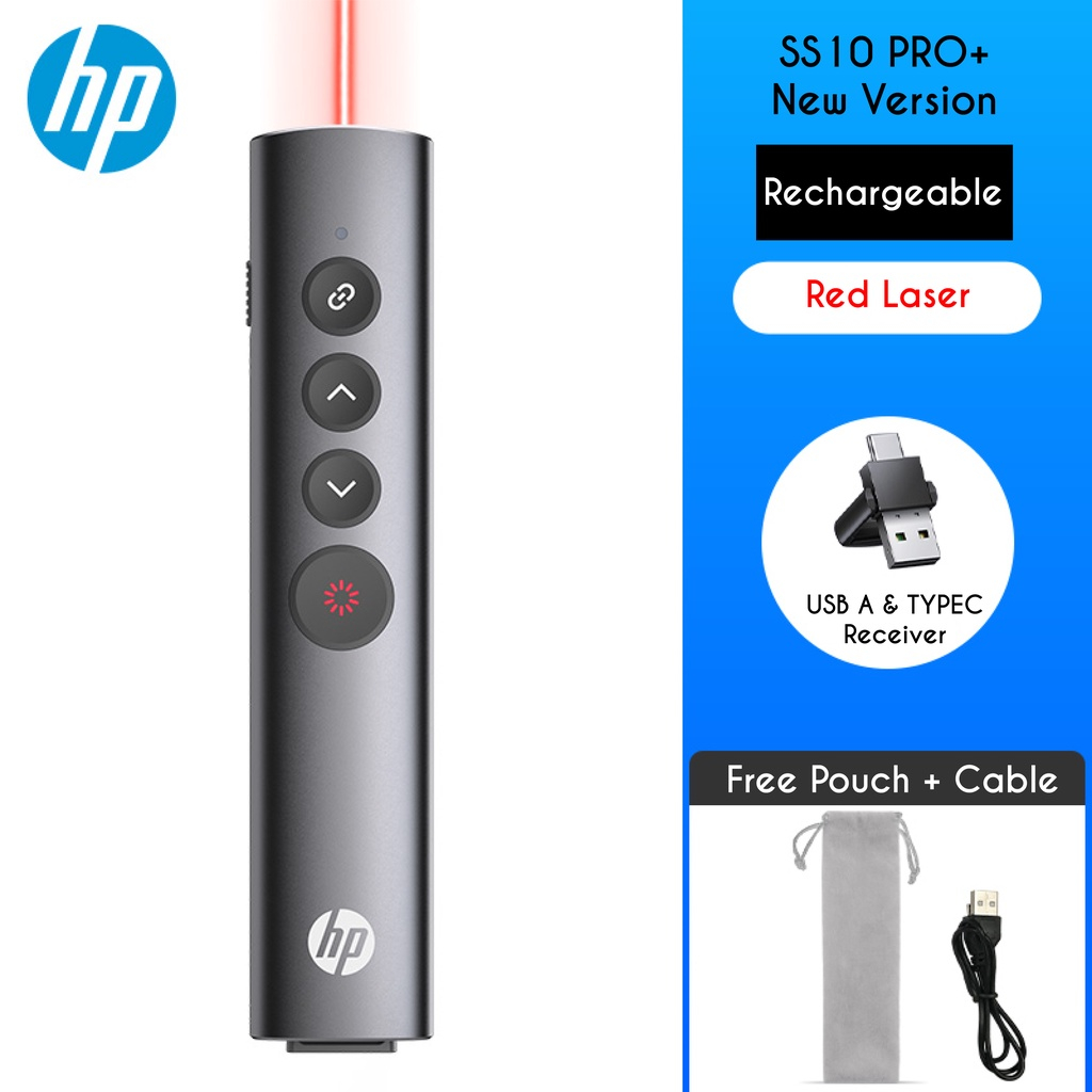 HP SS10 Wireless Presenter Pen PowerPoint Presentation Clicker Remote Flip Pointer Control Pen ...