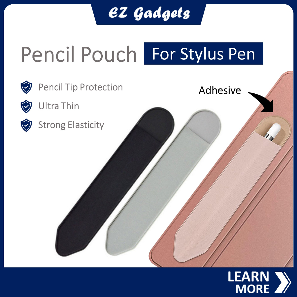 Sticky Pencil Holder Pouch for Apple Pencil Stylus Pen Stick Adhesive ...