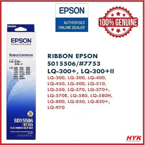 ORIGINAL | Epson Ribbon LQ300 / 300+ (C13S015506/#7753) LQ 300 + LQ-300 ...