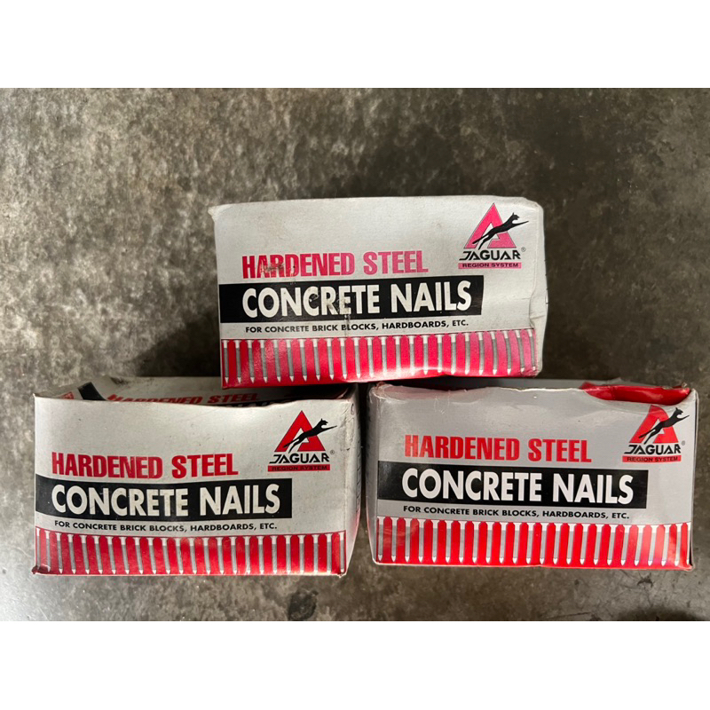 Hardened Steel Concrete Nail / Paku Simen ( 1kg +- x 1Box) JAGUAR ...