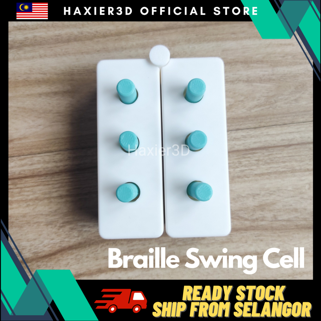Braille Swing Cell Learning Tool To Learn Braille on Perkins Brailler ...