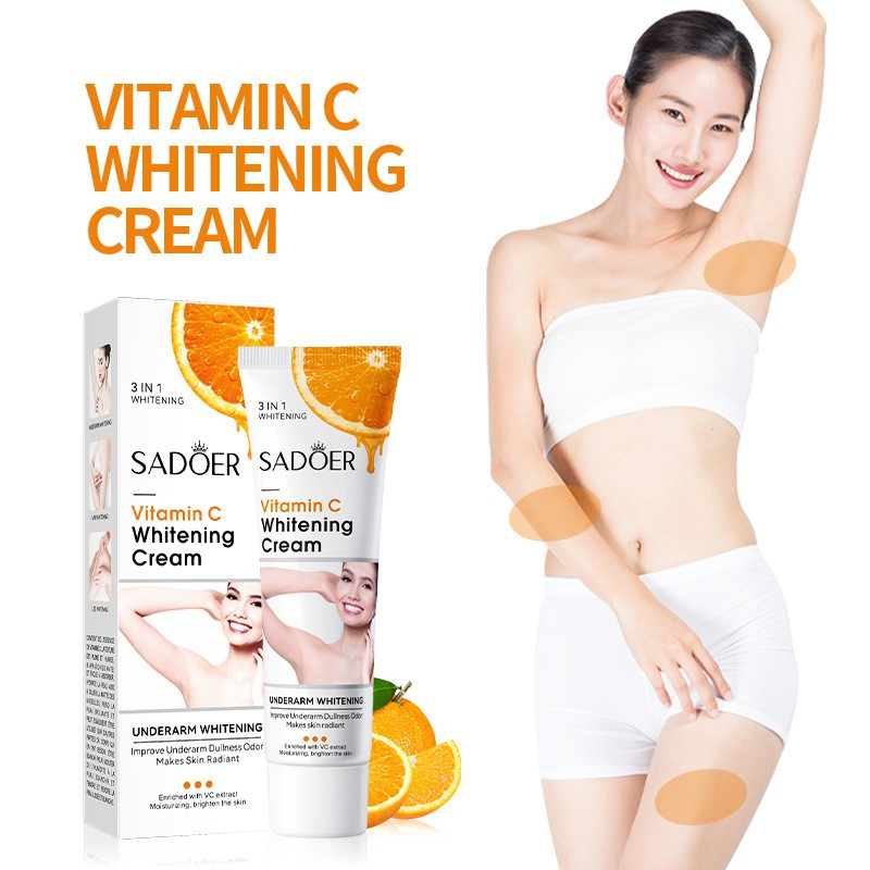 New Sadoer Underarm Vitamin C miss v Whitening Cream Pemutih Ketiak Hitam Krim Putih Area Intim ...